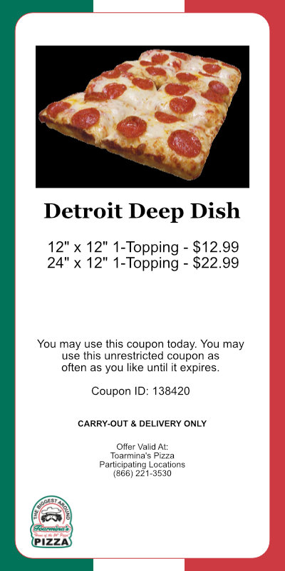 Toarmina's Pizza Michigan 23 Great Locations